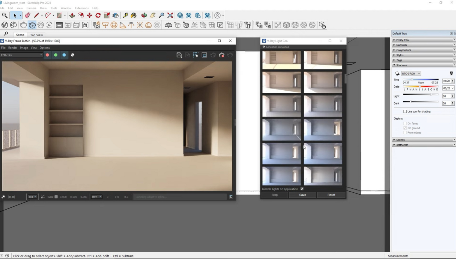 Tạo cảnh phòng khách tuyệt vời với V-Ray for SketchUp | Chaos